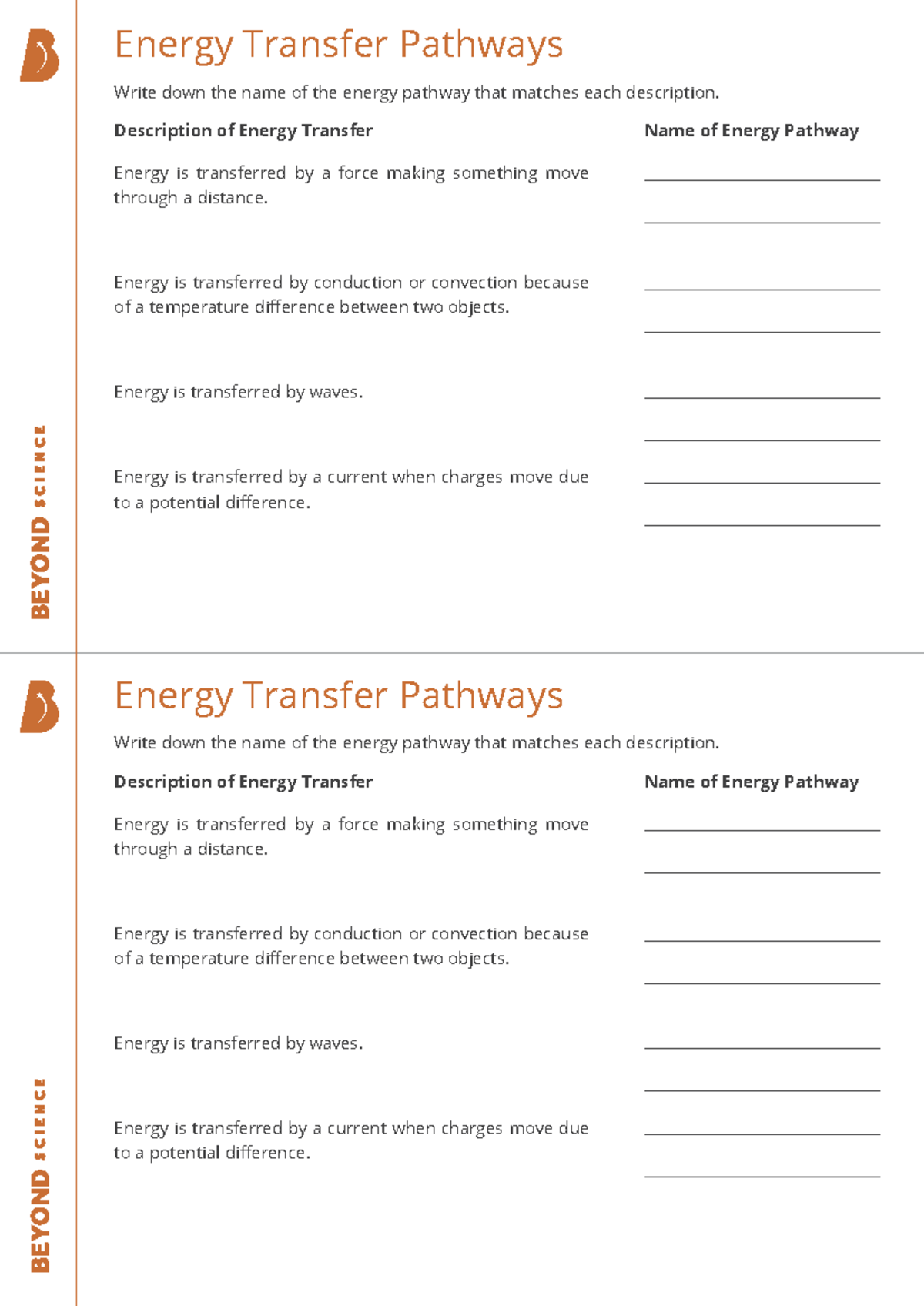 Naming Energy Transfer Pathways Worksheet - Studocu