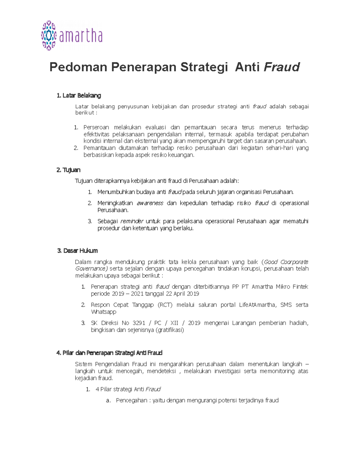 Pedoman Penerapan Strategi Anti Fraud di Perusahaan (AF101) - Studocu