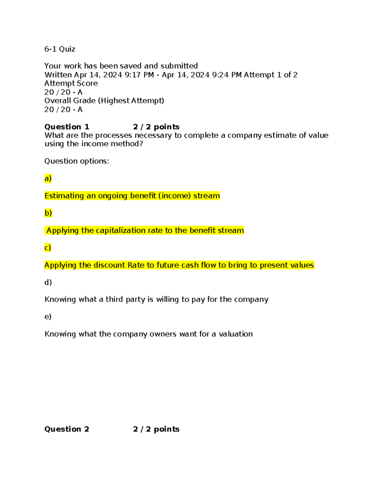 ACC345: Comprehensive Overview of Module 6-1 Quiz Results - Studocu