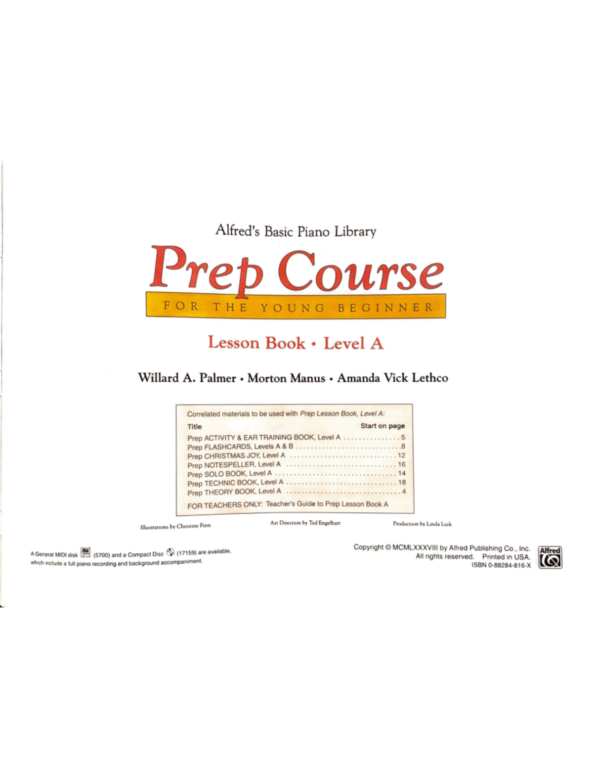 Prep Course Level A: Essential Piano Lesson Book Guide - Studocu