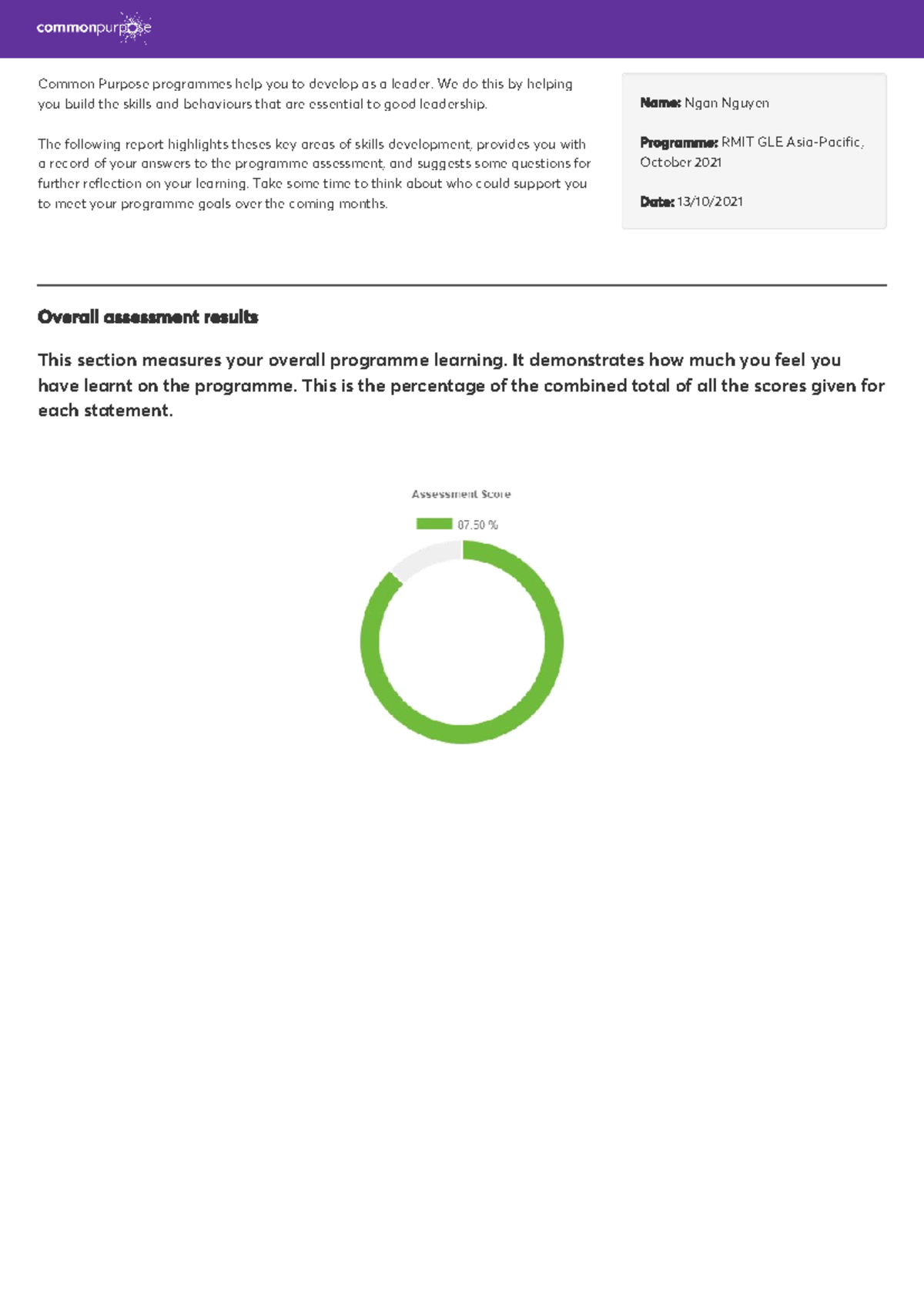 Common Purpose Programme Assessment - Common Purpose programmes help ...