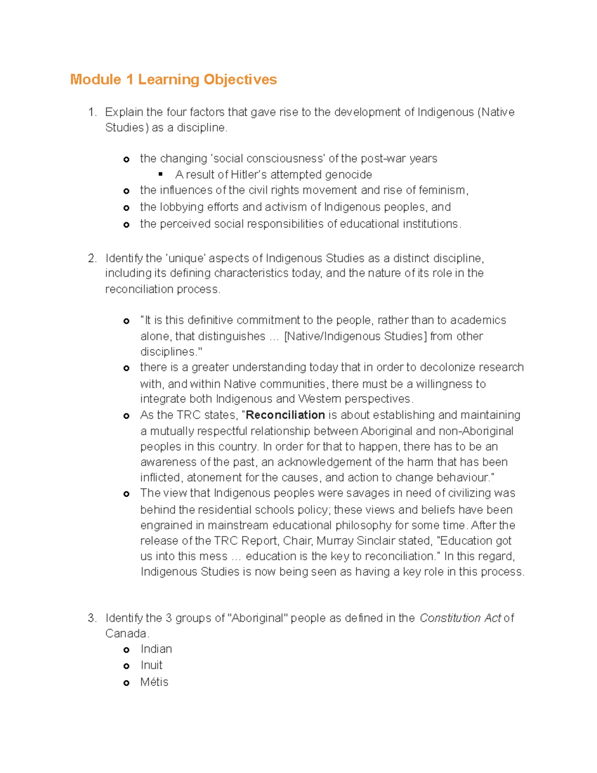 Module 1 Learning Objectives - Module 1 Learning Objectives Explain the ...