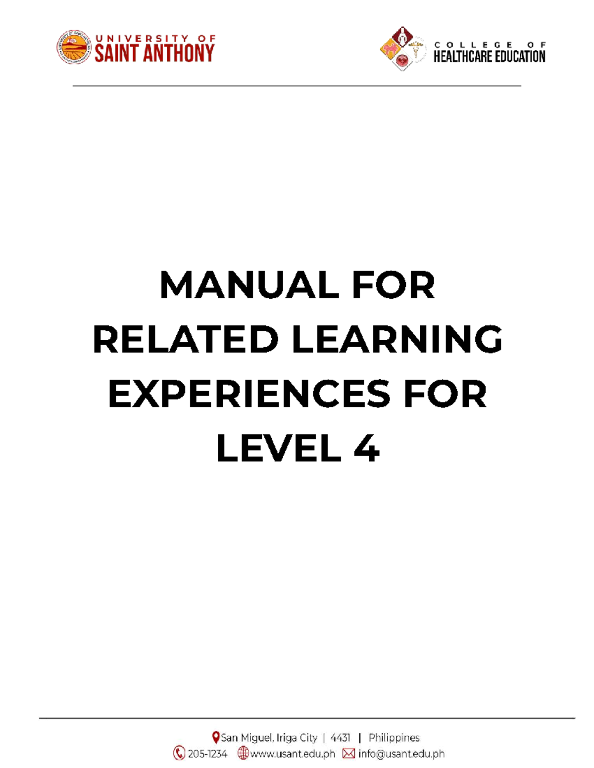 Level 4 Clinical Skills Manual: Procedures & Techniques Guide - Studocu