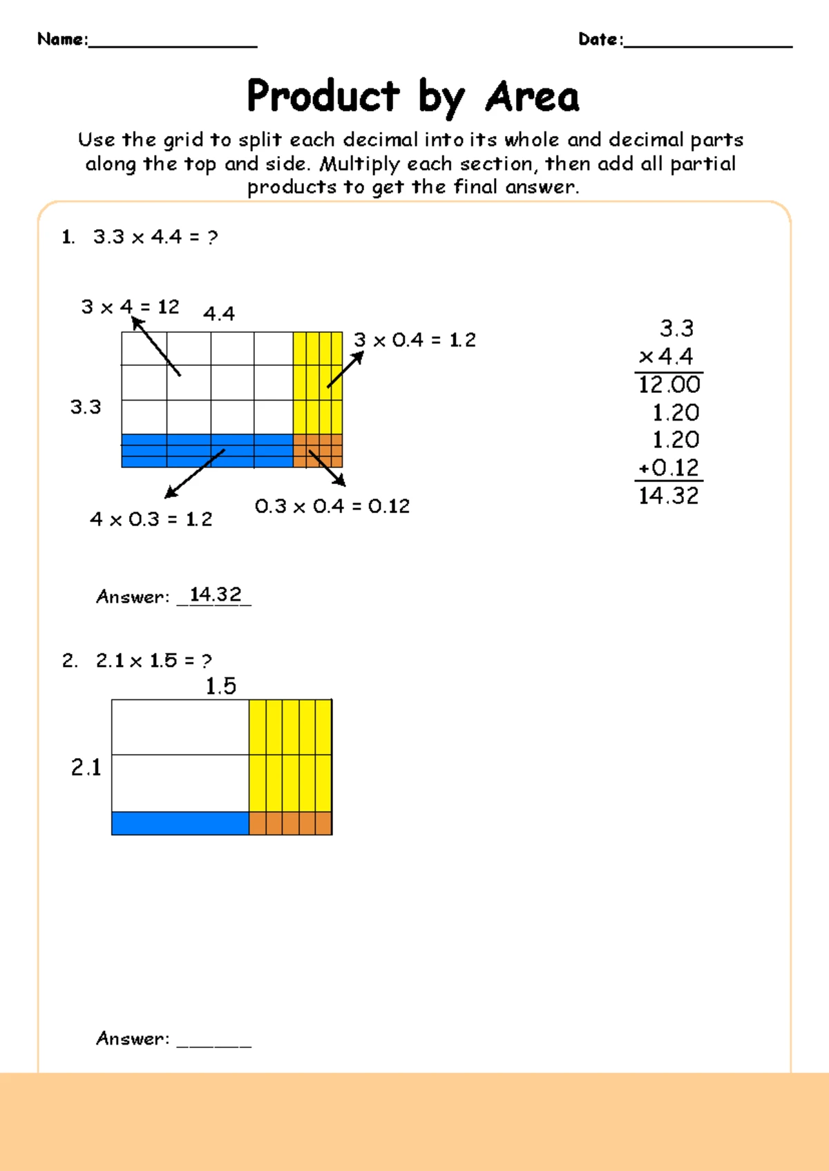 Decimal Operations in Real-World Word Problems – 5th Grade Worksheet ...