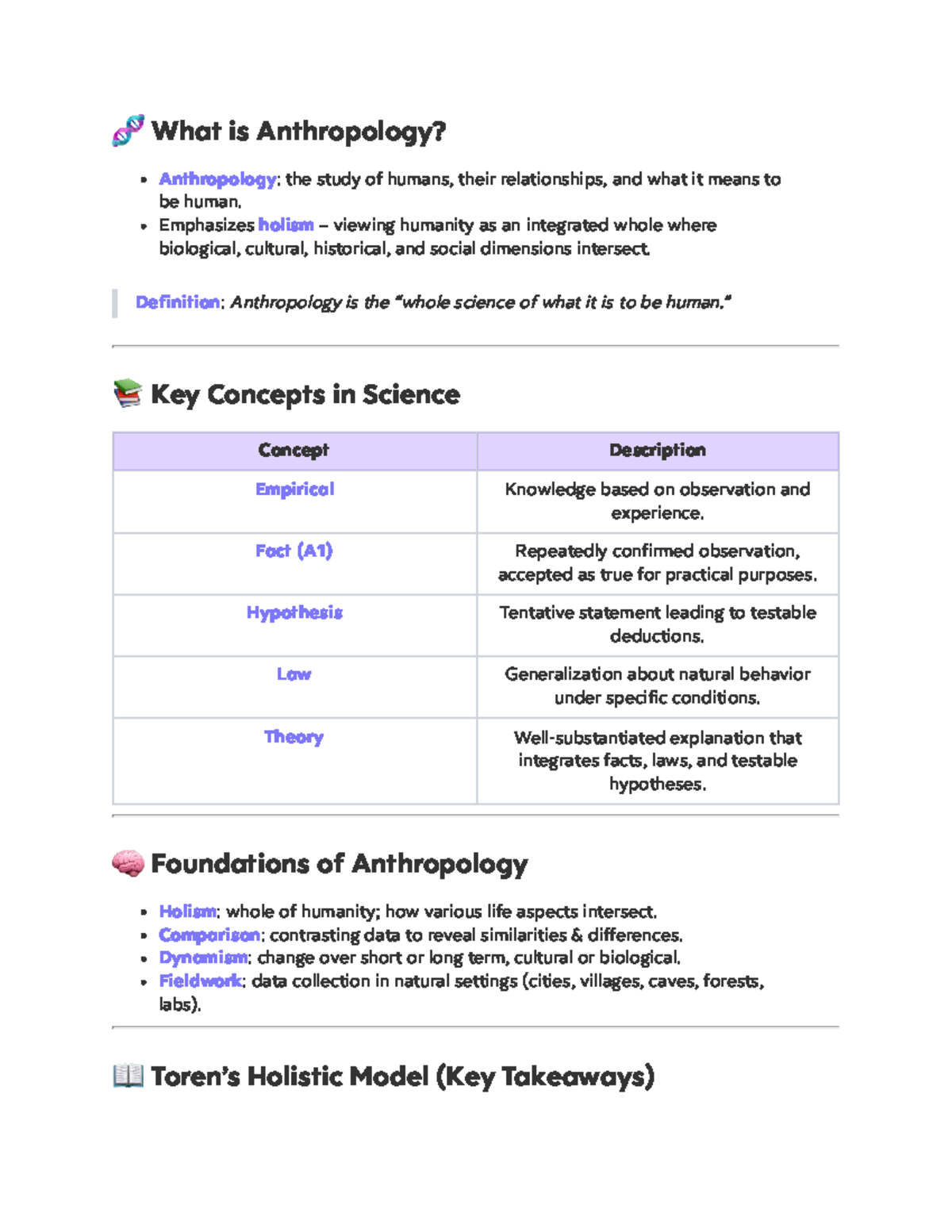 Holistic Anthropology: Mind, Body, and Culture Insights (ANTH 101 ...