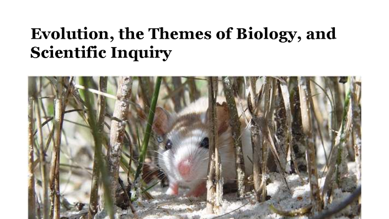 1305 Ch1 - Evolution, Biology Themes & Scientific Inquiry - Studocu