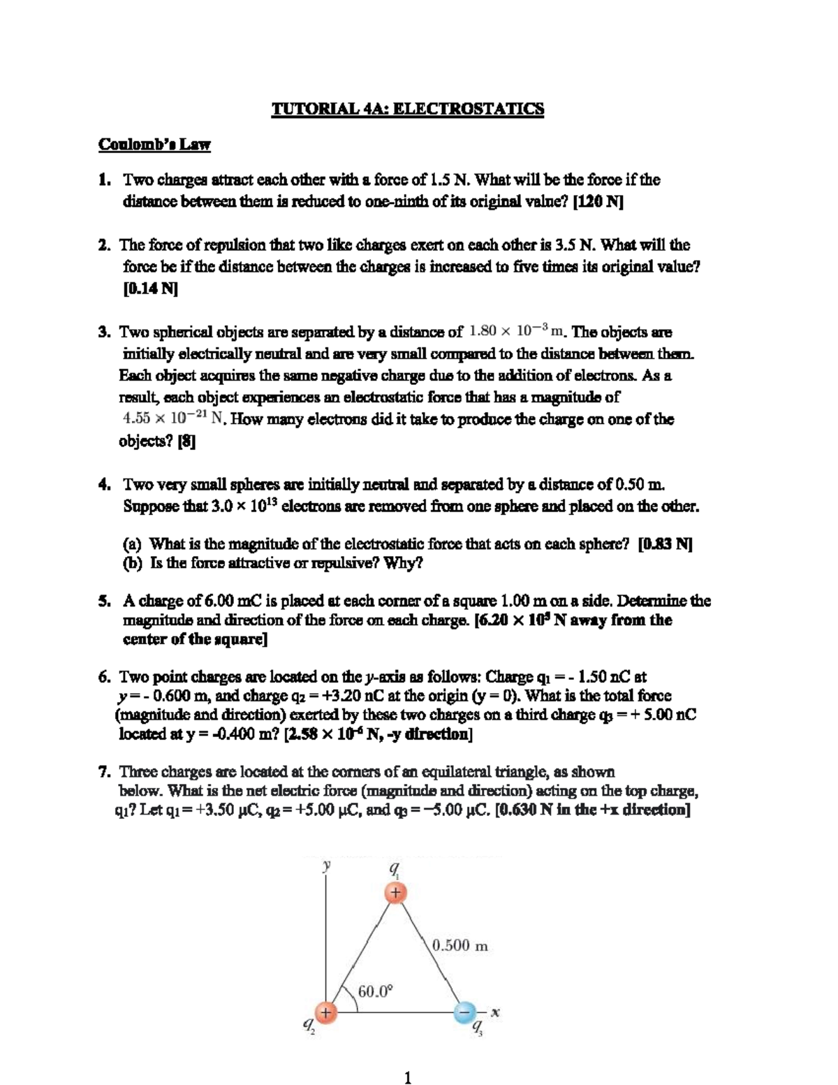 Electrostatics Overview in Physics: Key Concepts and Principles - Studocu