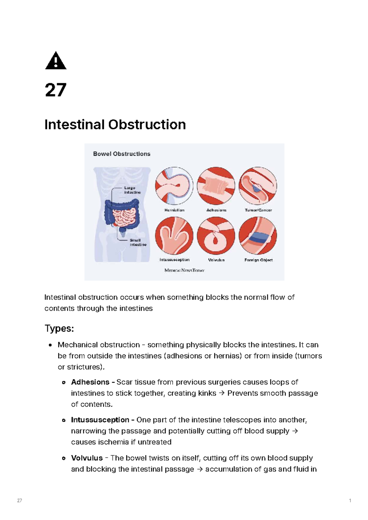 27 - Intestinal Obstruction: Mechanisms, Diagnosis, and Management ...
