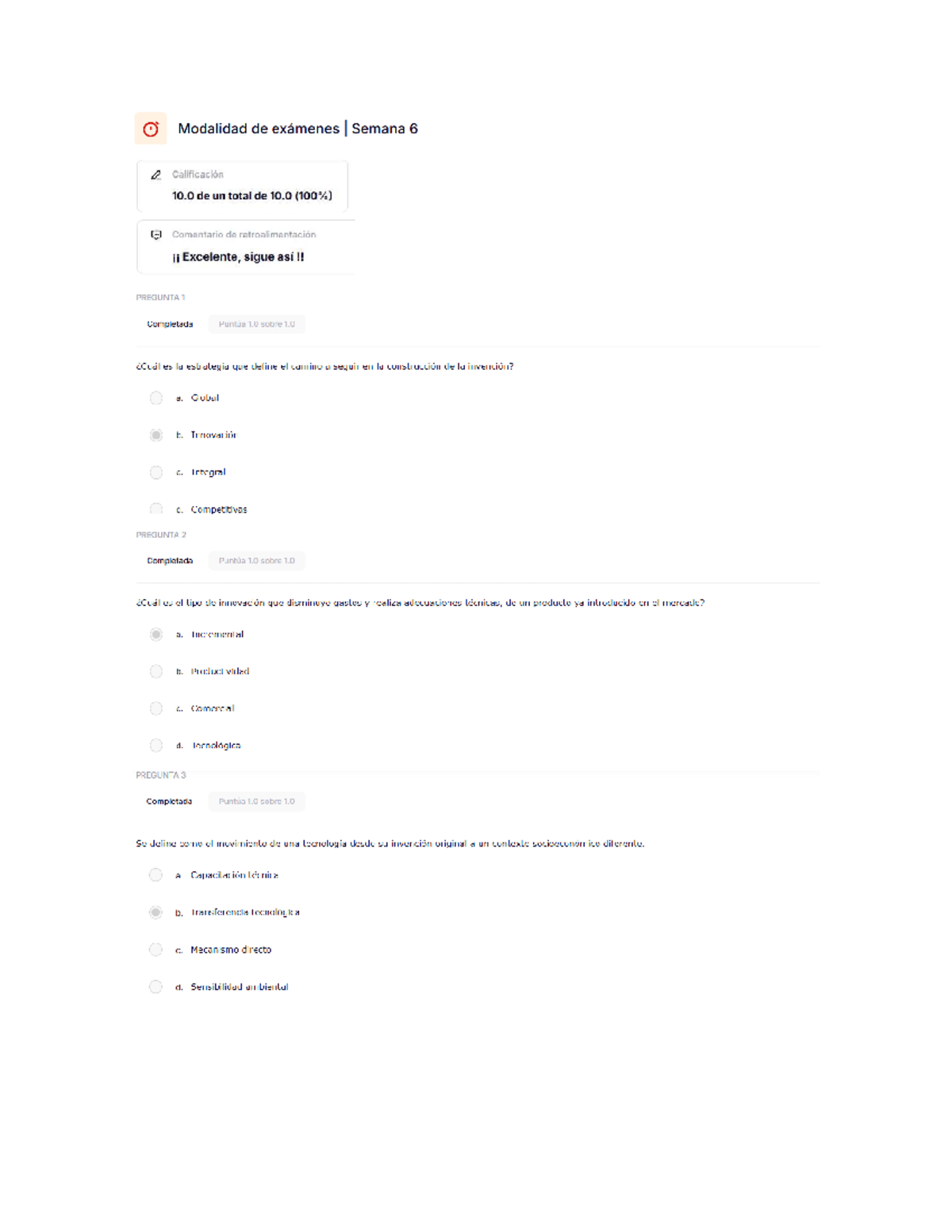 Examen SEM 6: Estrategias en Creatividad e Innovación Tecnológica - Studocu