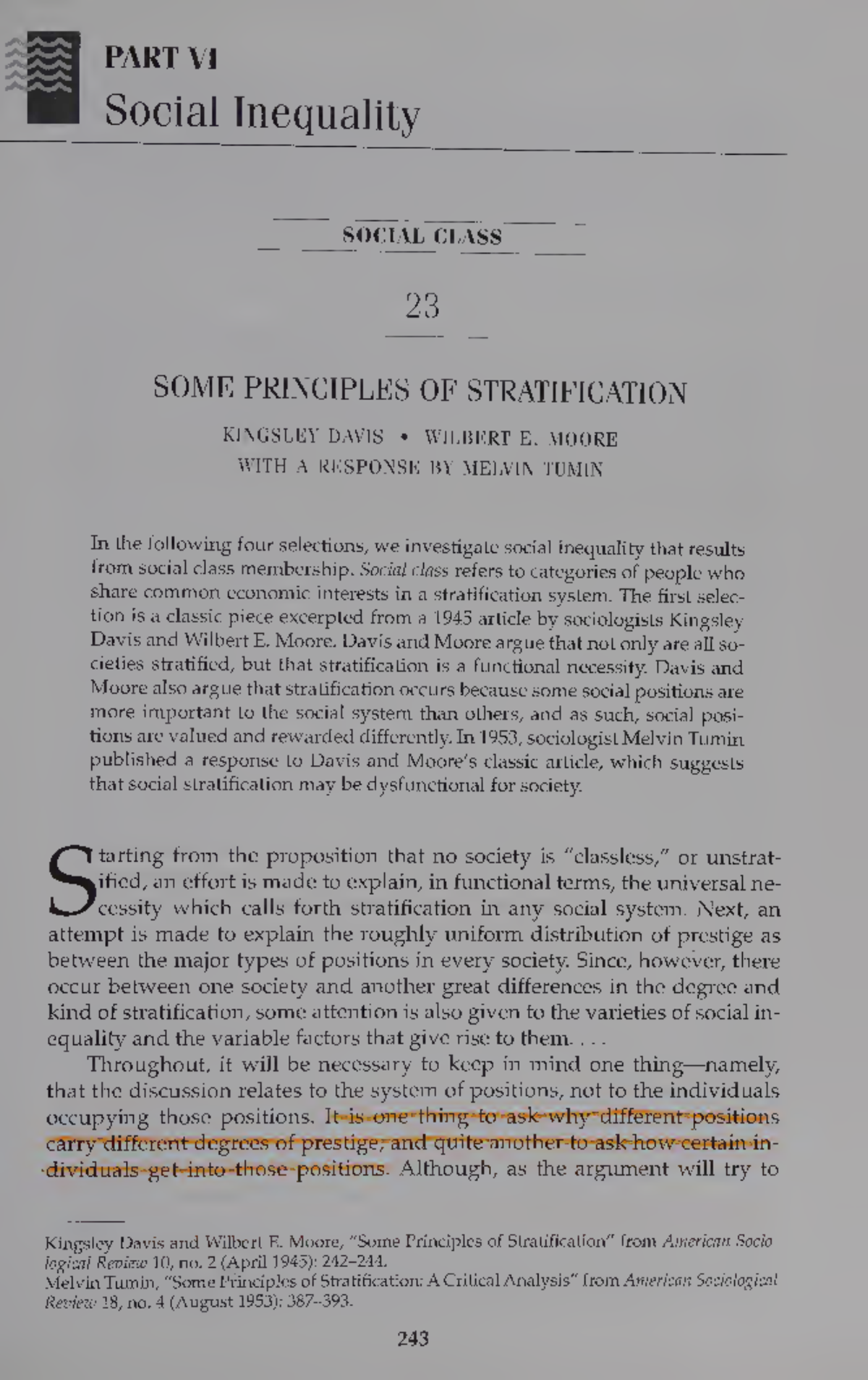 Social Inequality and Stratification: Insights from Davis, Moore, and ...