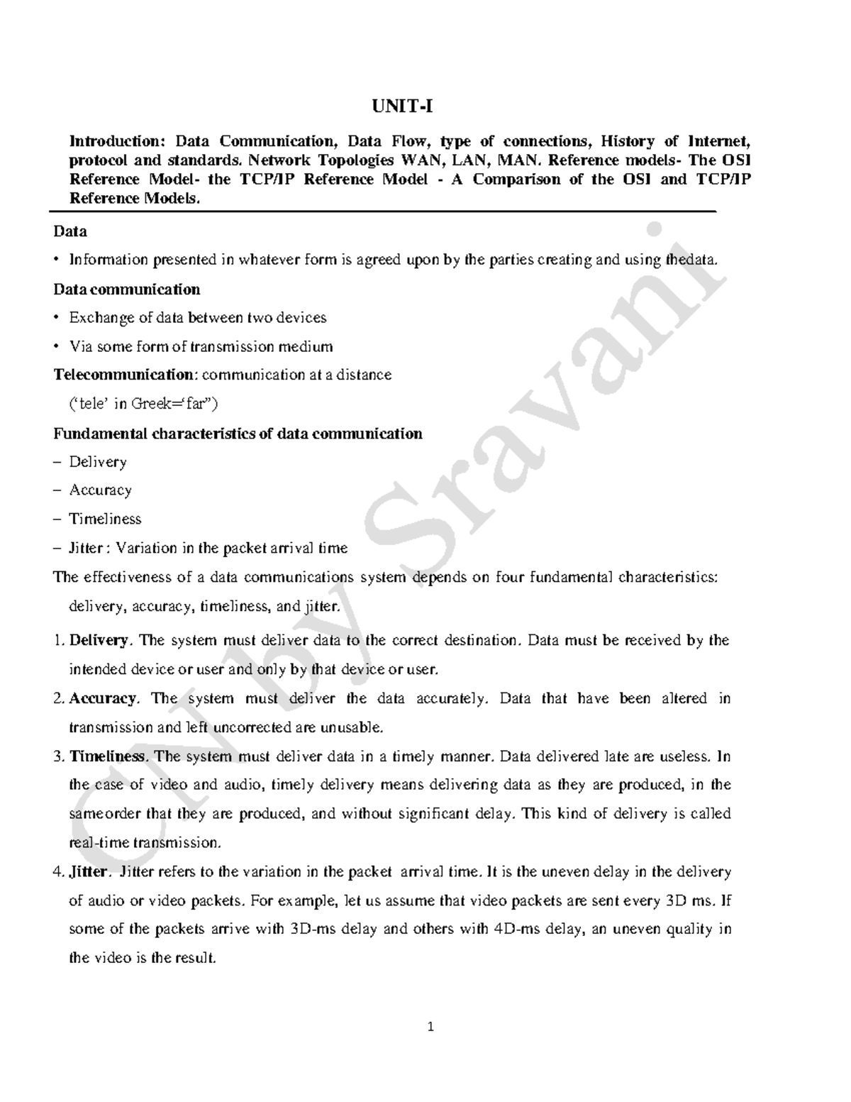 CSE 101: Introduction to Data Communication and Networking Concepts ...