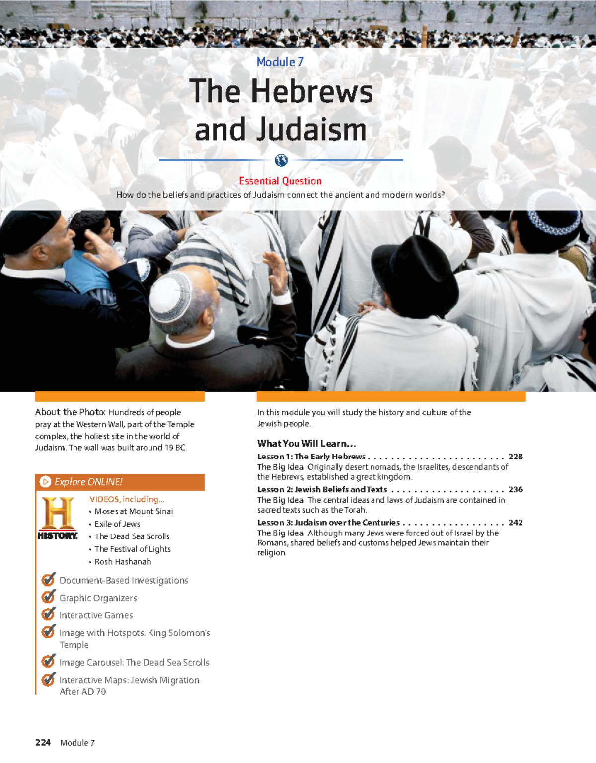 Module 7: The Hebrews and Judaism - Connecting Ancient and Modern ...