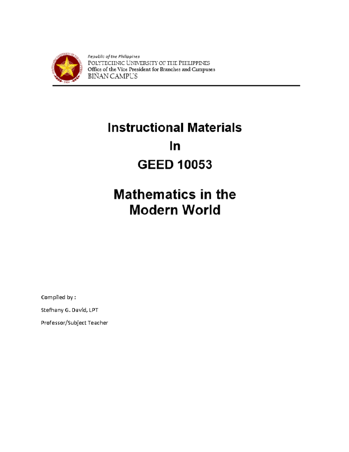 MMW - Module 5: Logic Propositions & Connectives Overview - Studocu