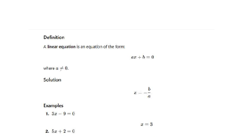 Linear Equations & Quadratic Roots: Definitions & Examples - Studocu