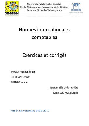 Tableau des normes IFRS IAS - Tableau n° : La liste des normes IFRS/IAS ...