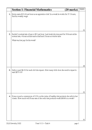 Year 9 Math - Grade: 9 - Secondary School - Studocu