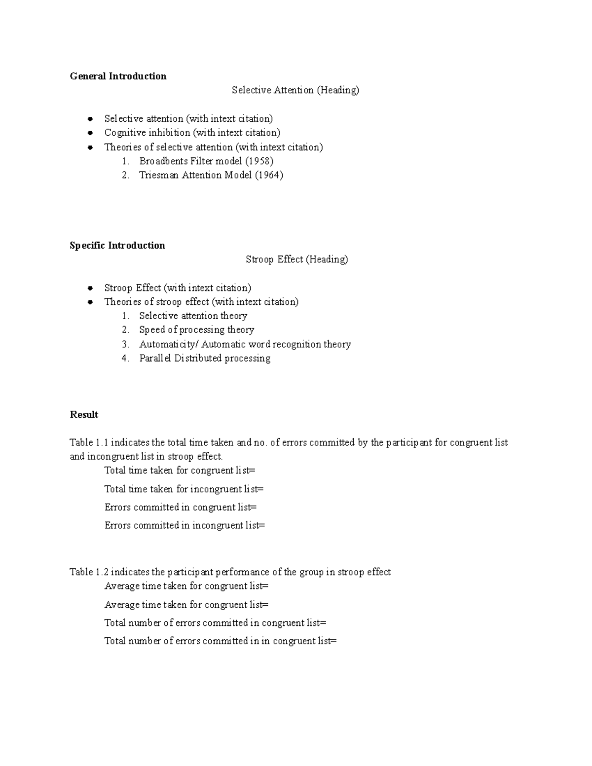 Stroop Effect - Practical Analysis of Selective Attention - Studocu