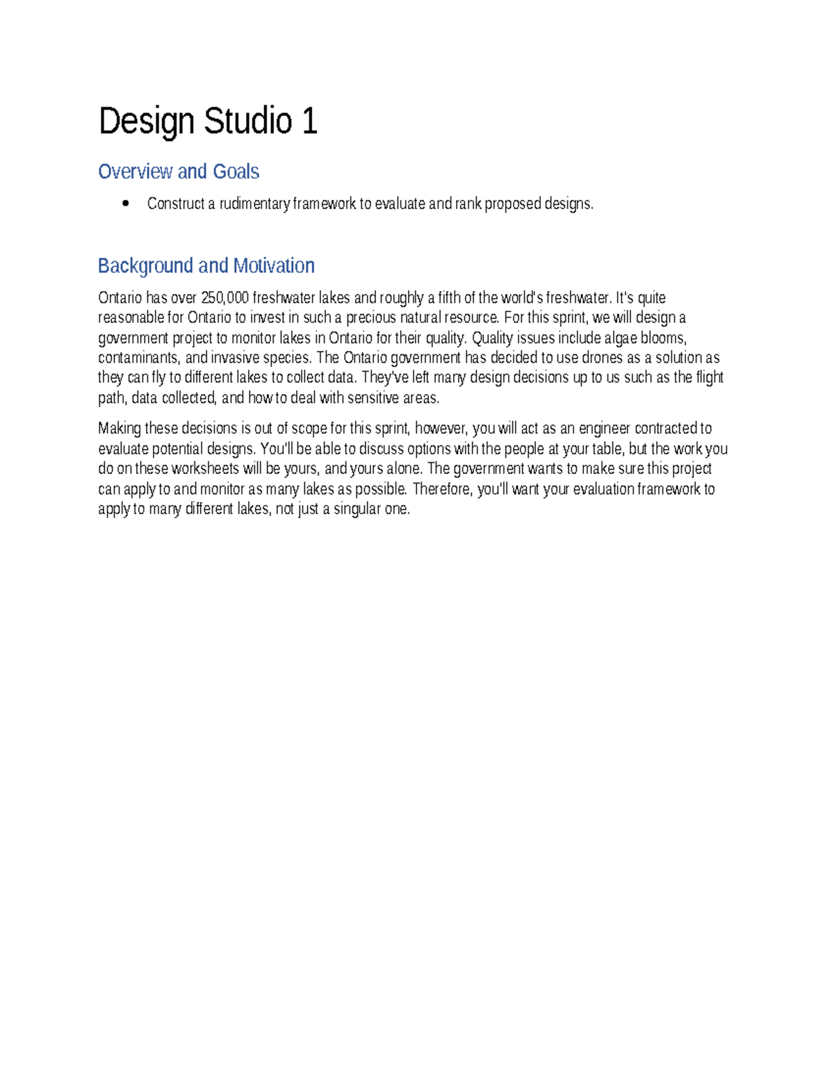 Design Studio 1 - Worksheet: Evaluating Drone Flight Path Designs - Studocu