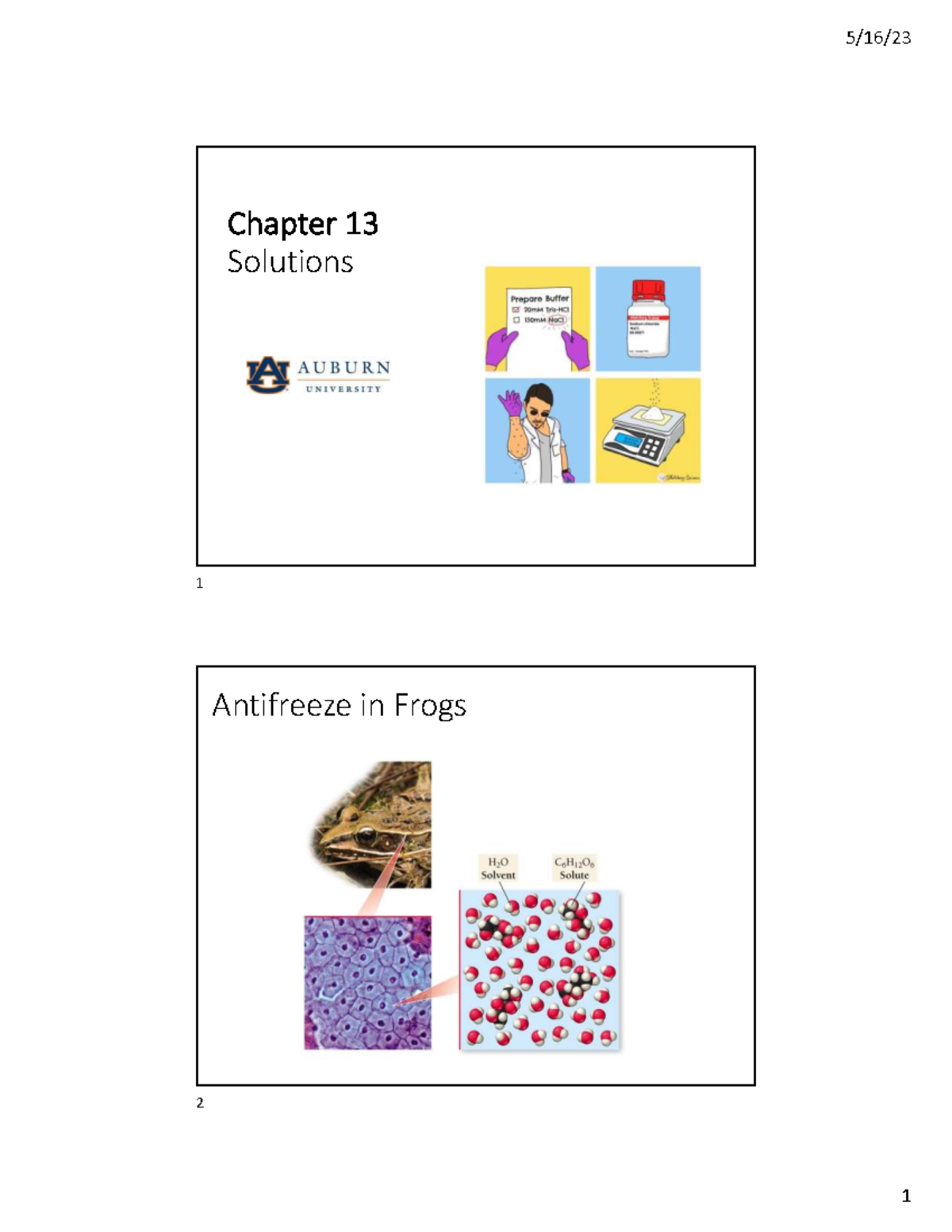Solutions and Colligative Properties: CHEM1040 Chapter 13 Study Notes ...