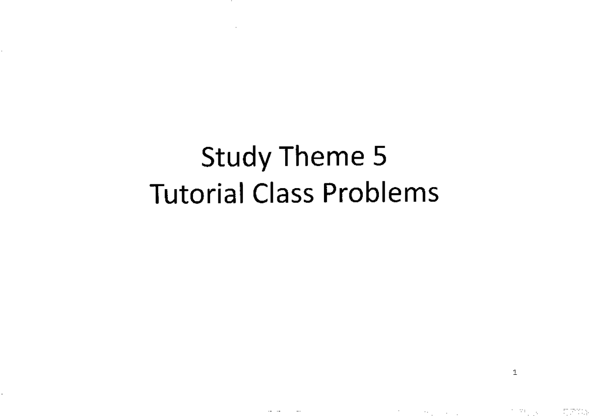 ELI220 Tutorial 5: Functions and Inverse Fourier Transform Problems - Studocu