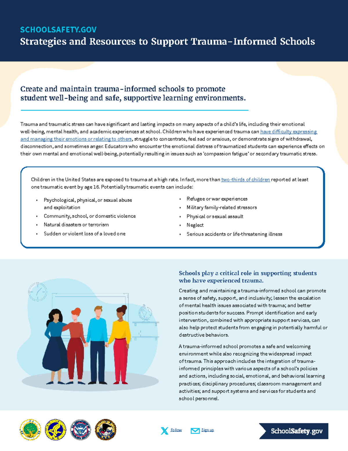 School Safety Issue Brief: Strategies for Trauma-Informed Schools 508c ...