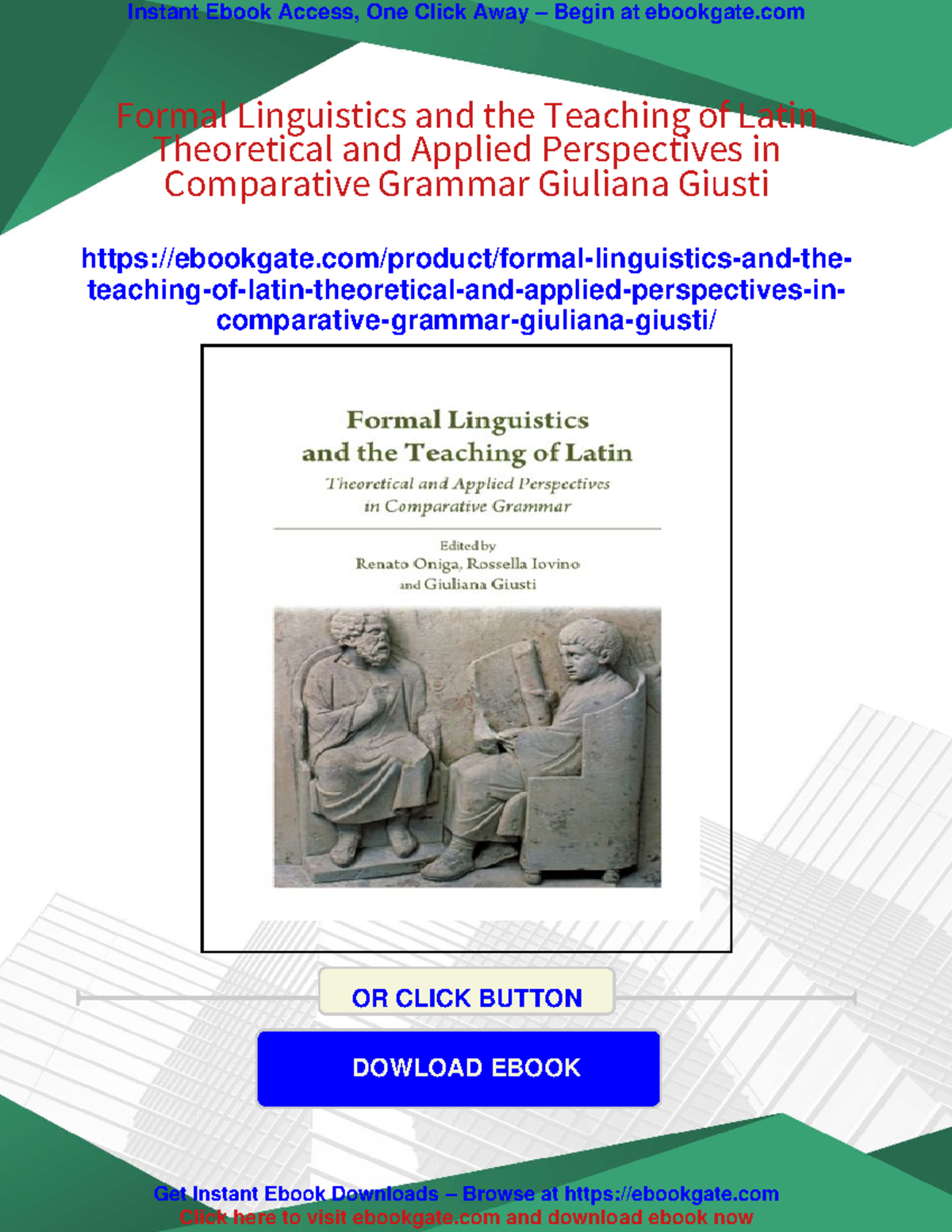54307 - Formal Linguistics and the Teaching of Latin: Theoretical ...