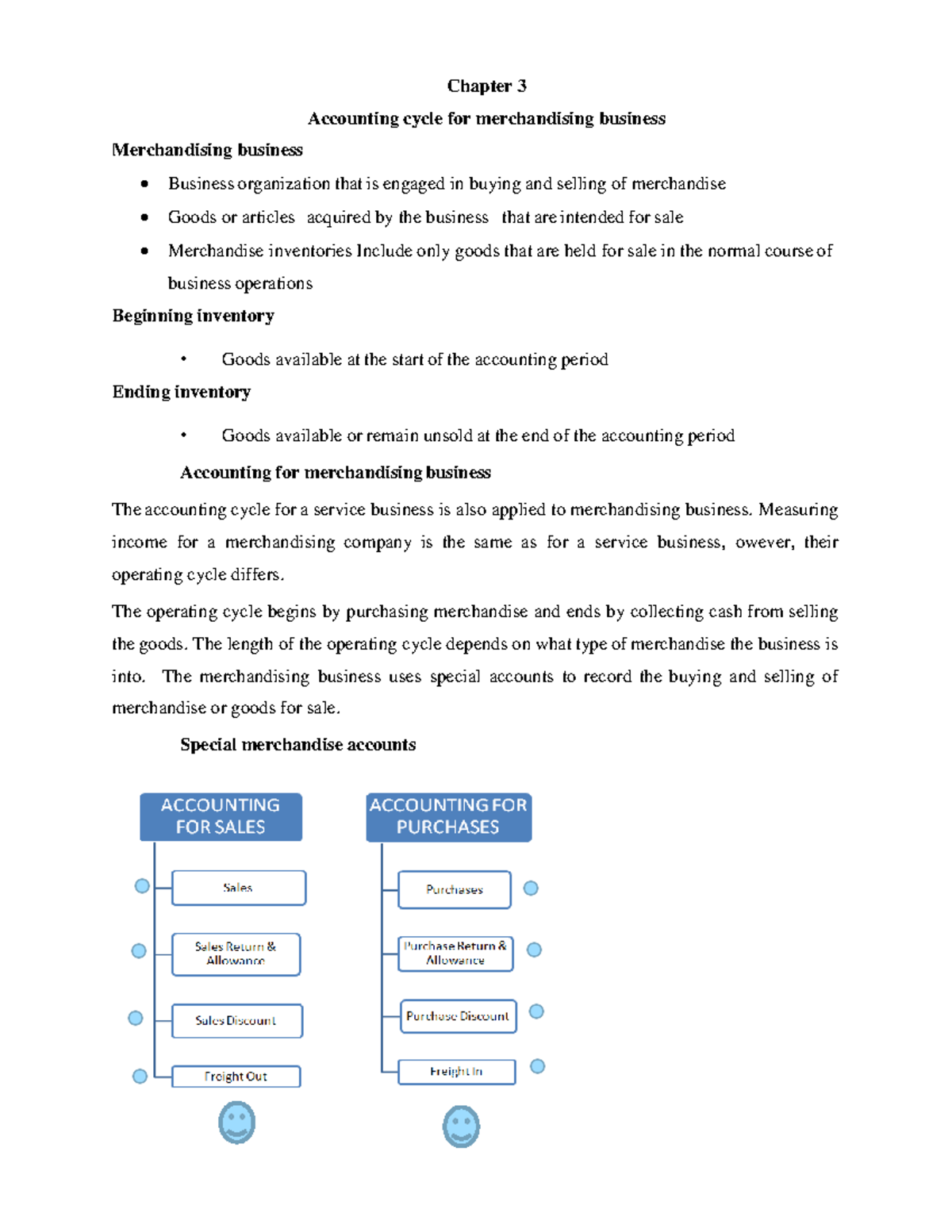 Chapter 3: Accounting Cycle for Merchandising Businesses - Studocu