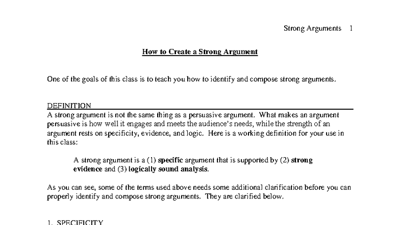 Logos II: Crafting Strong Arguments for Effective Communication - Studocu