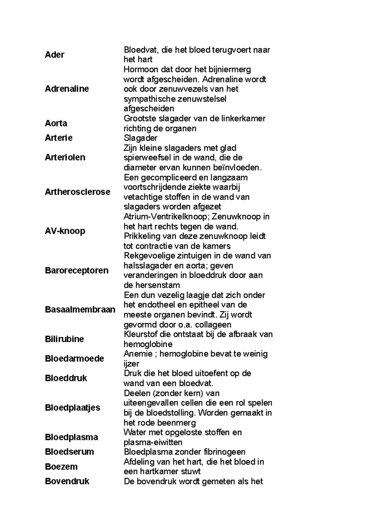 Bio Begrippenlijst Transport - Essentiële Termen voor de Anatoom ...