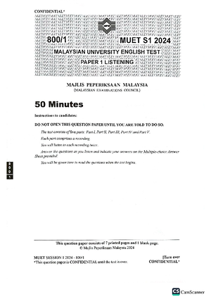 MUET SESI 3 (2024) - MUET S3 2024 PAPER WRITING (800/4) - 8 0 0 4 TAKET ...