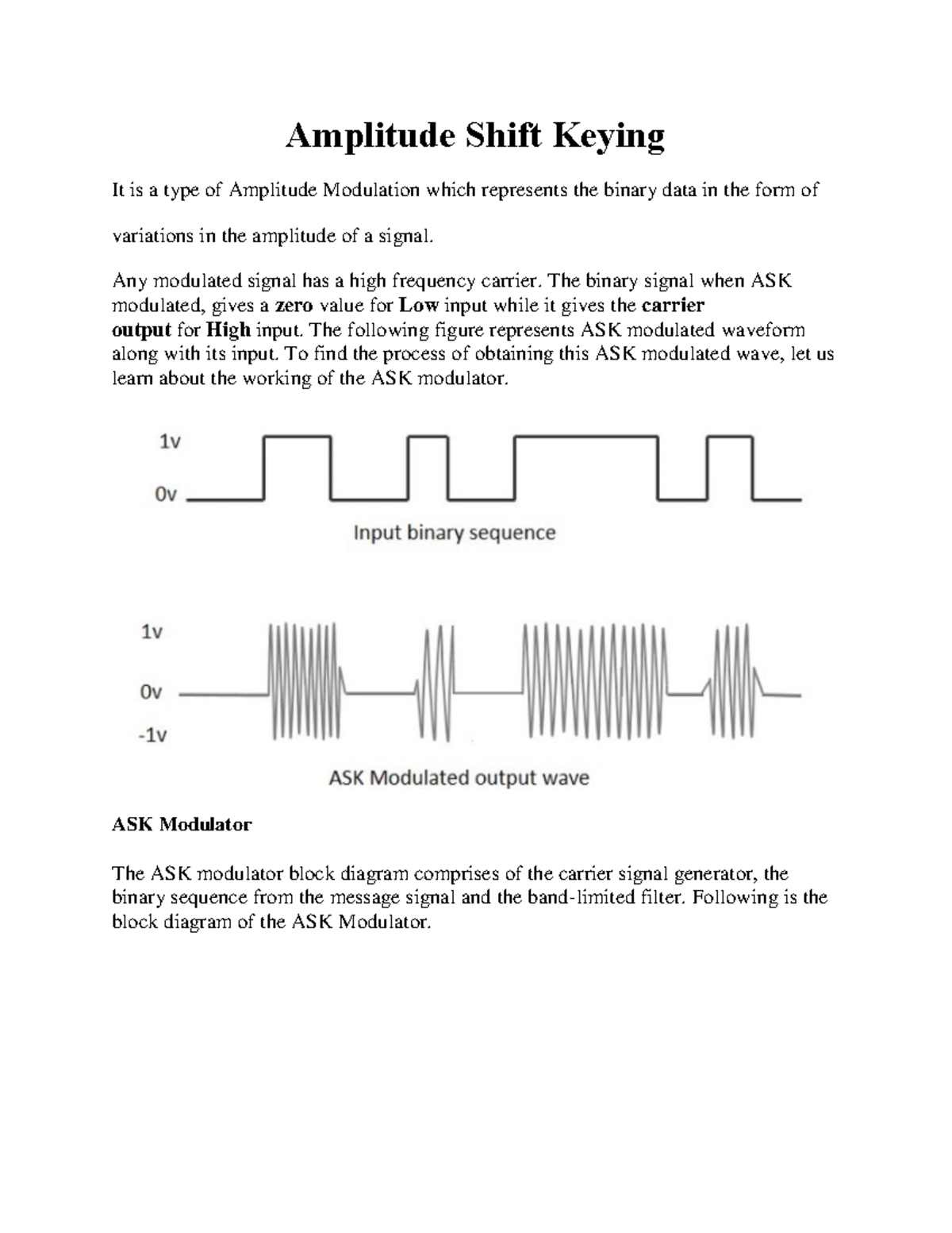 Unit 5: Digital Modulation Techniques Overview and Key Concepts - Studocu