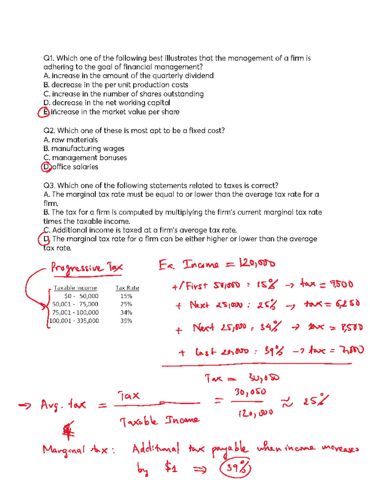 Review-1-CF: Financial Management Practice Questions and Answers - Studocu