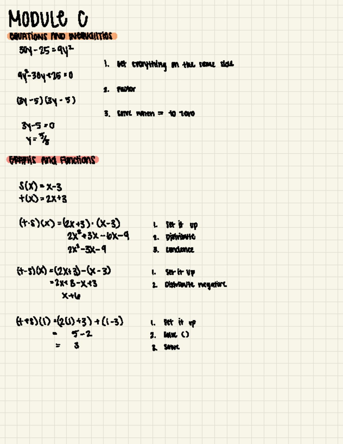 Math 117 Module C Notes - MODULE 0 EQUATIONS AND Inequalities 304-25- 1 ...