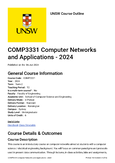 COMP3331 - UNSW Sydney - Computer Networks and Applications - Studocu