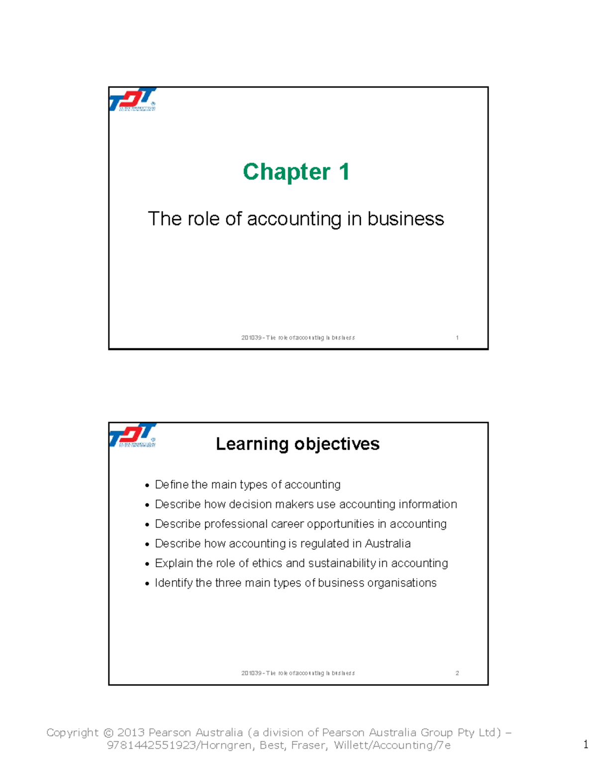 Ch01 201039 The Role of Accounting in Business - Final Exam Notes - Studocu