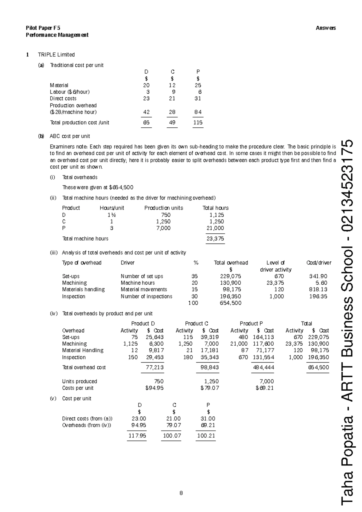 PM 2007 - Performance Management Past Exam Paper Analysis - Studocu