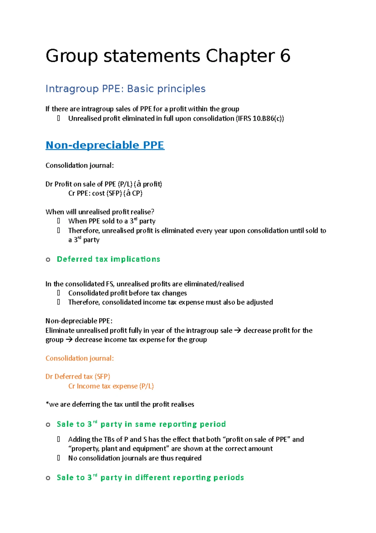 Questions and answers Complex Consolidation - GROUP FINANCIAL ...
