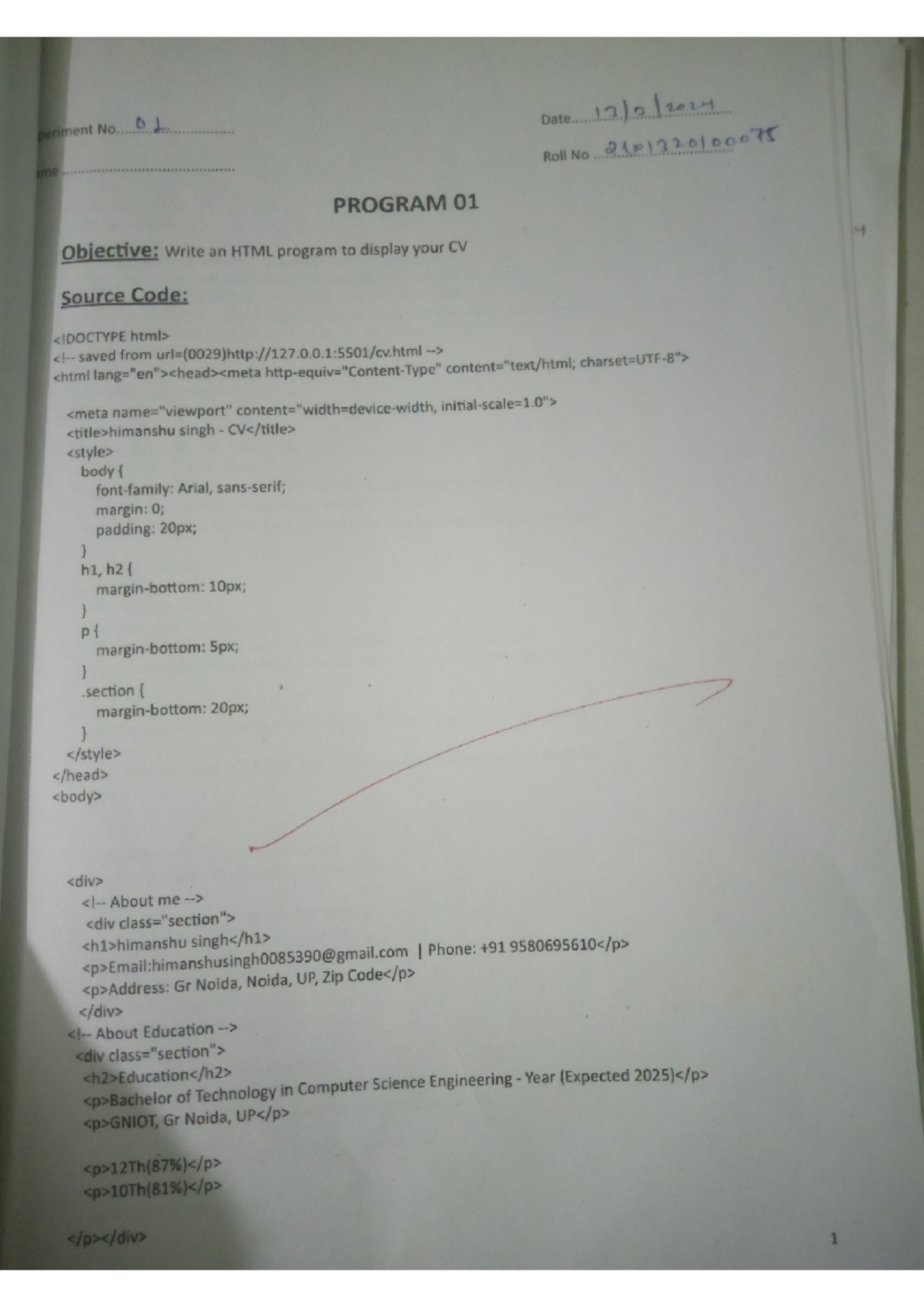 Web Technology - Practical Notes for CSE 2023: Experiments & Projects ...