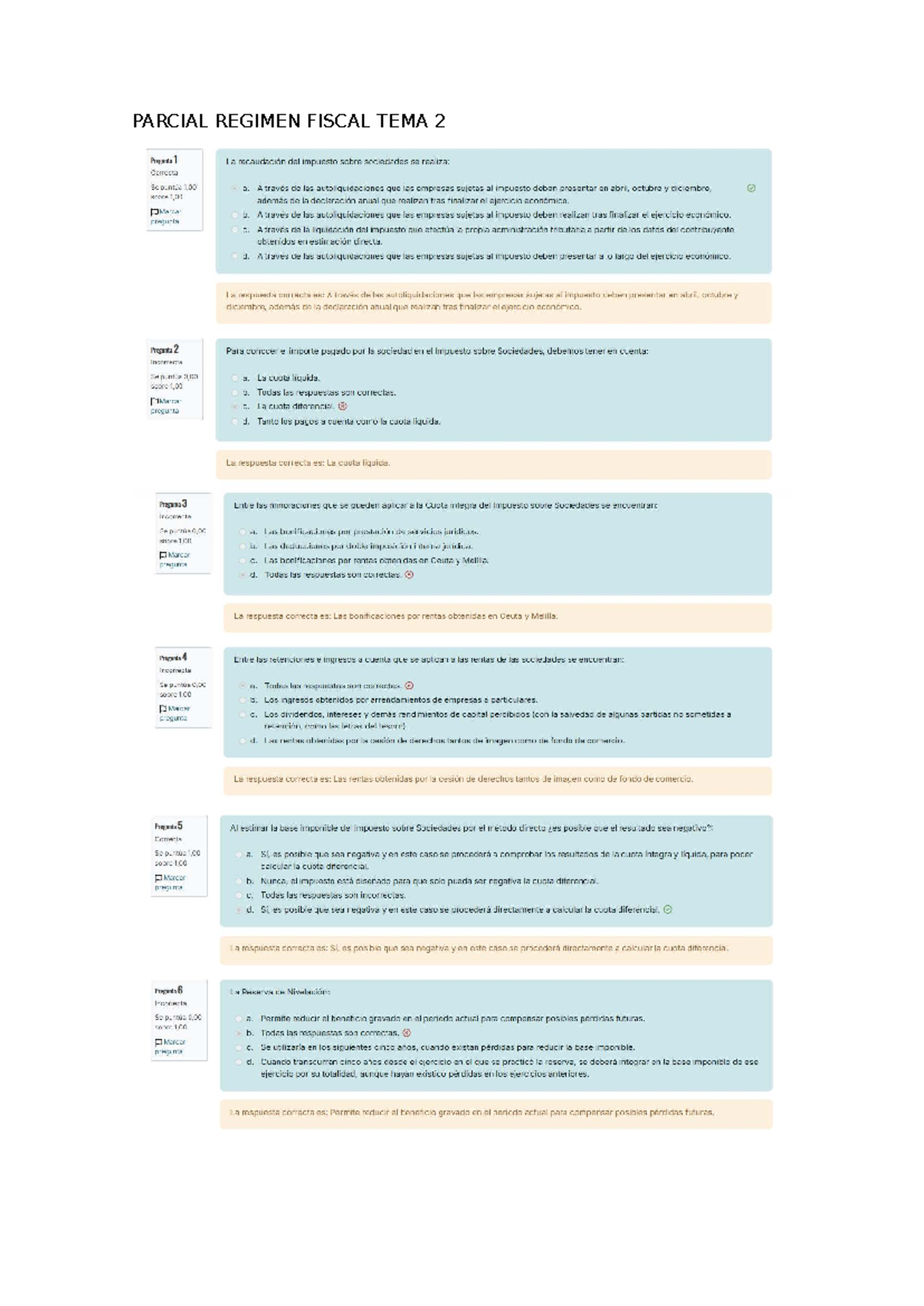 Parcial Regimen Fiscal TEMA 2: Preguntas y Respuestas Clave - Studocu