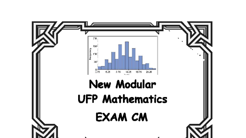 Mathematics Exam CM Unit S3: Data Analysis Techniques and Statistics ...