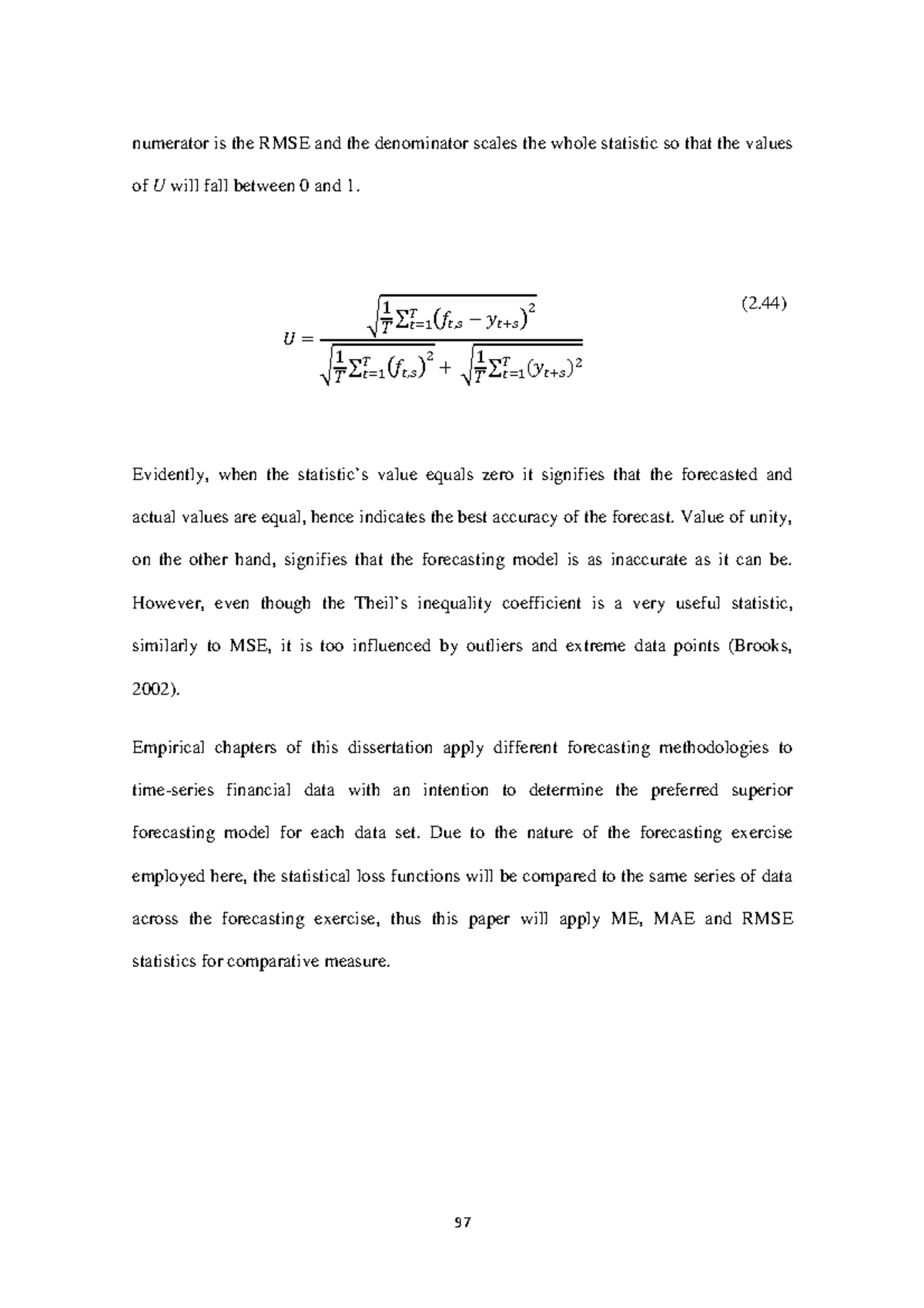Econometric Forecasting 33 97 Numerator Is The Rmse And The 5146