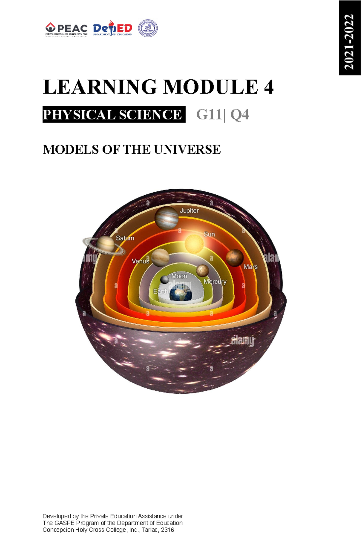 Grade 11 Physical Science - Lesson on Universe Models (Module 4 Q4 ...