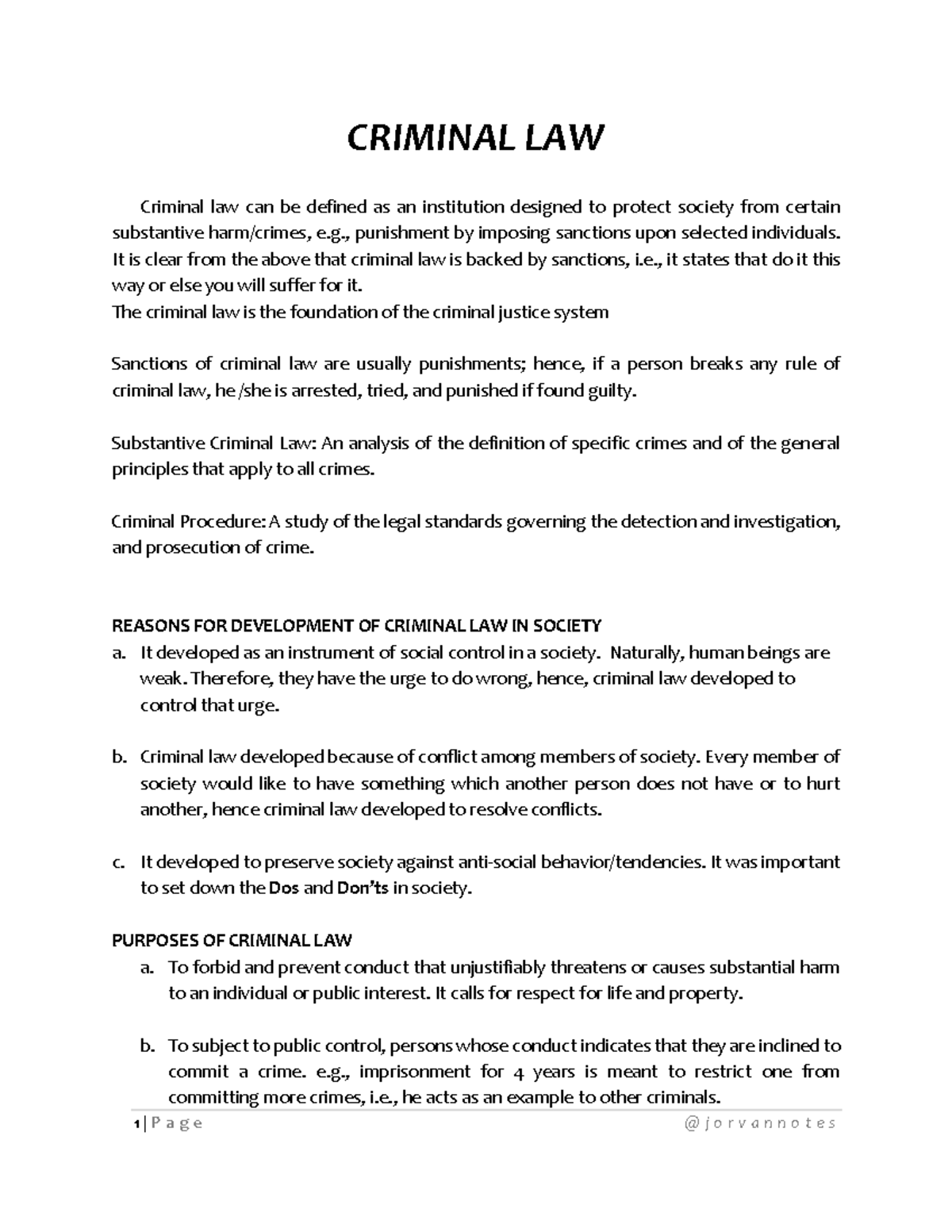 CRIMINAL LAW 1: Key Concepts and Principles Explained - Studocu