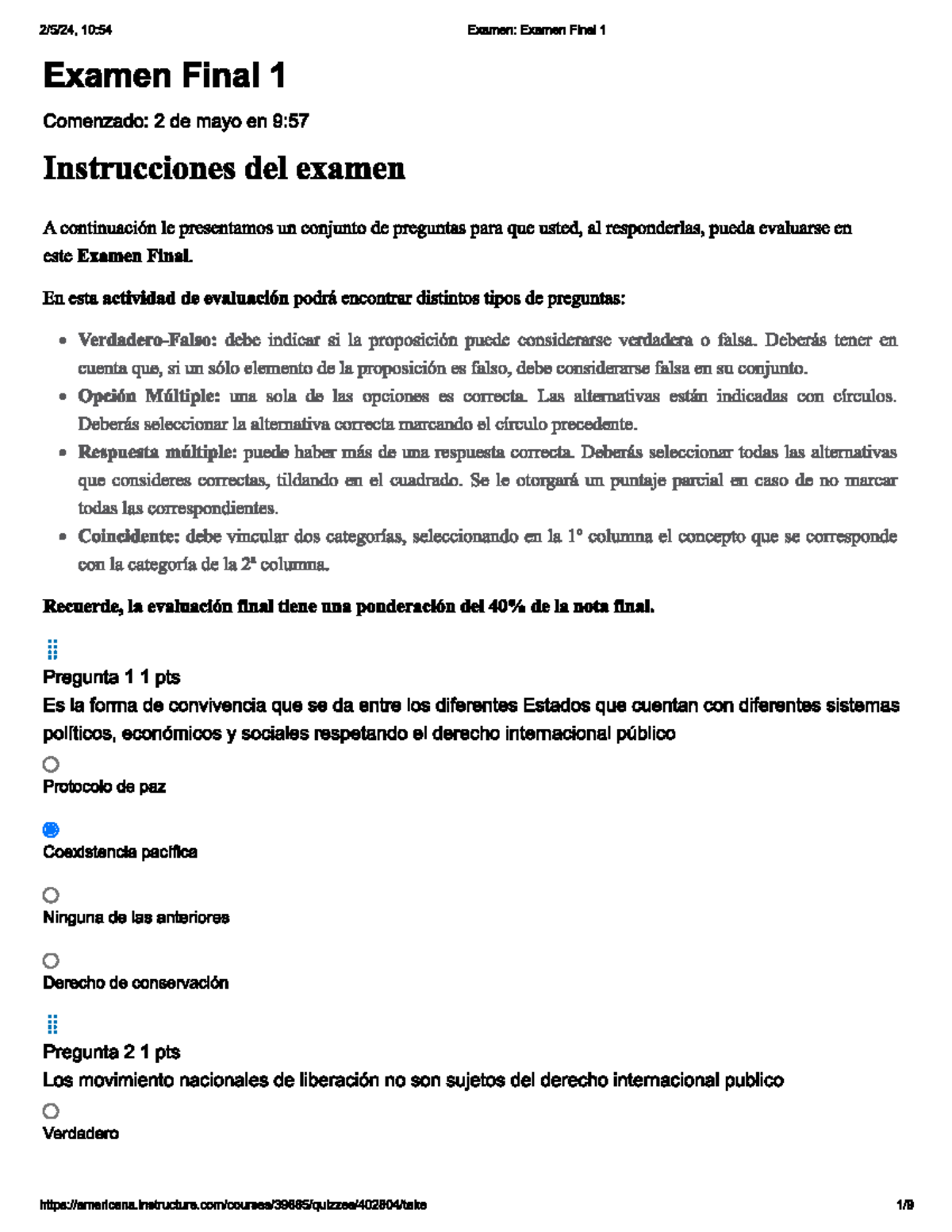 Examen Final Derecho Comercial Exterior - Preguntas y Respuestas - Studocu