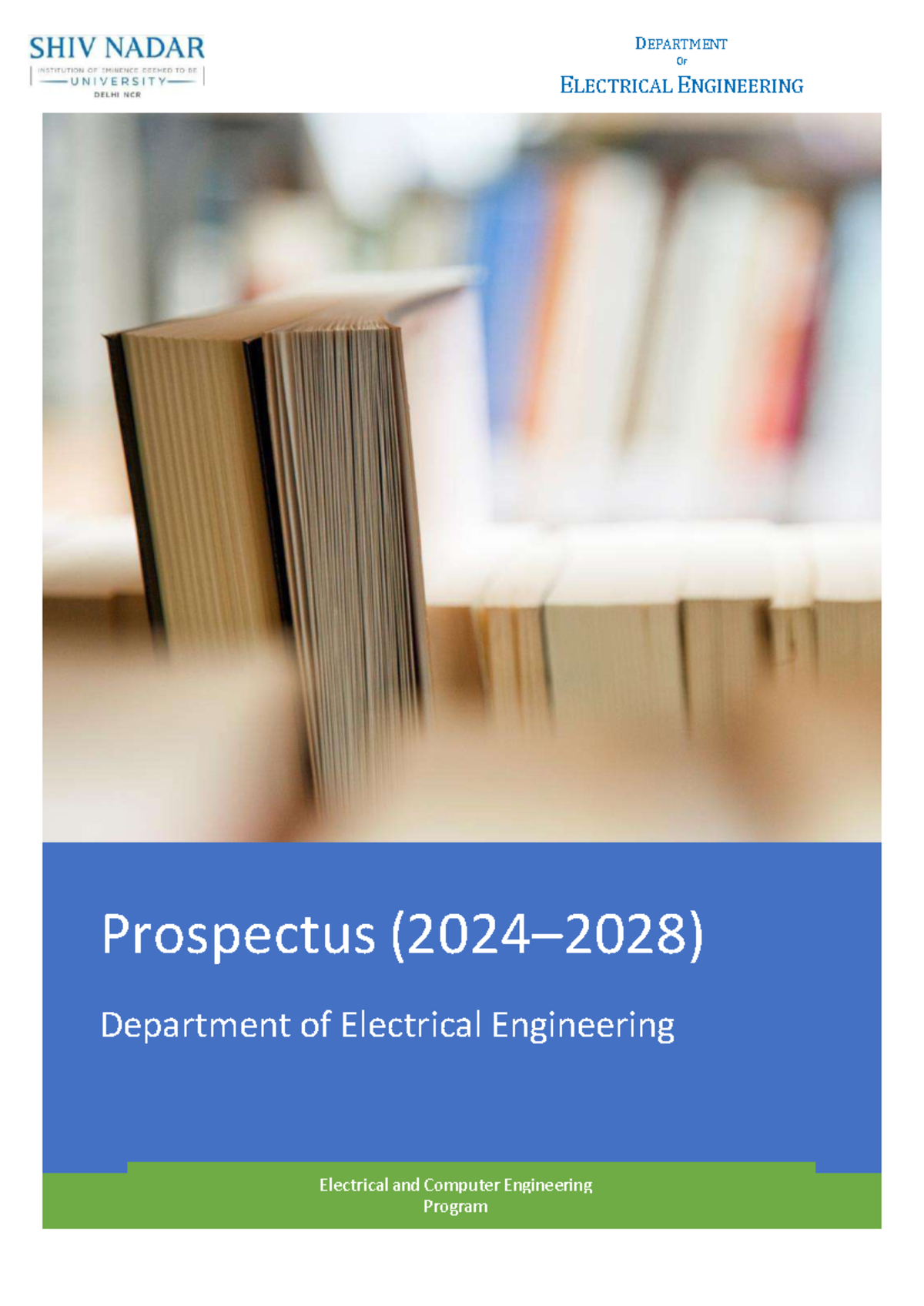 Prospectus for B.Tech. ECE Program - Department of Electrical Engineering - Studocu