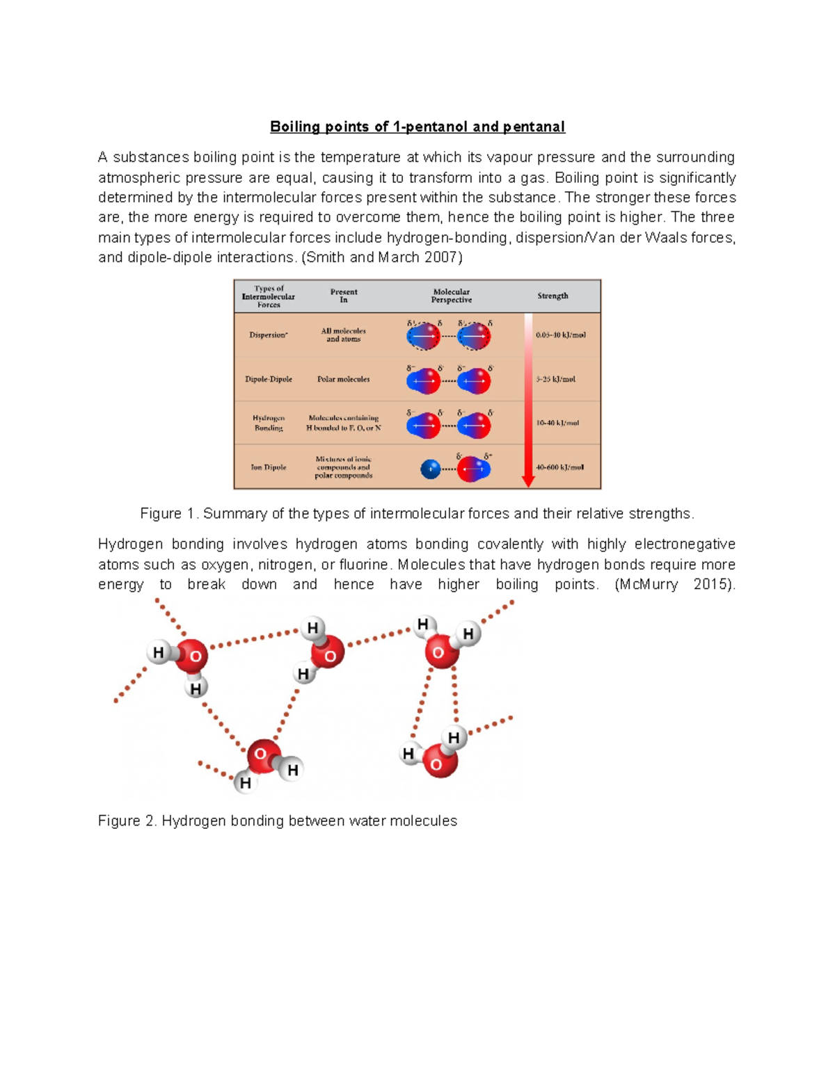 Essential Chemistry Molecule Assignment - Boiling points of 1-pentanol ...
