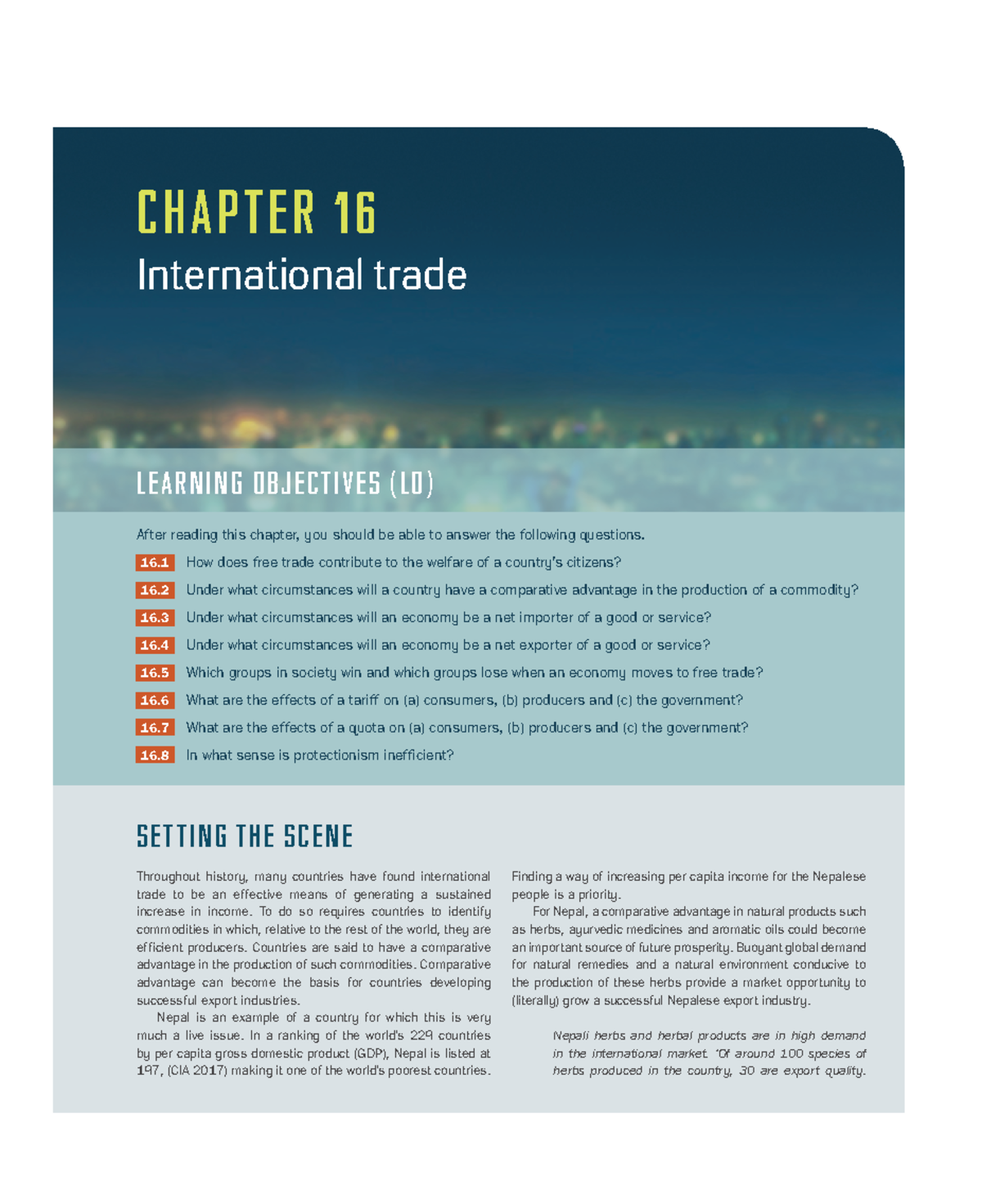 ECON1002 - Chapter 16: International Trade and Comparative Advantage ...