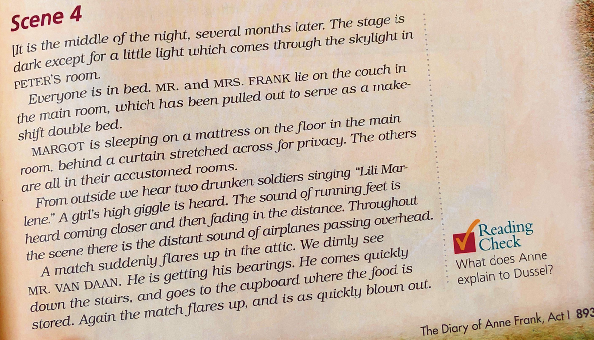 The Diary of Anne Frank: Act 1 - Scenes 4 & 5 Analysis - Studocu