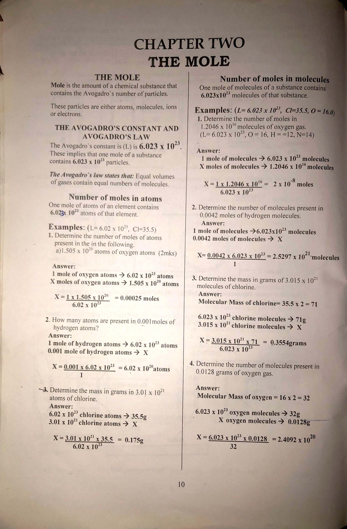 Moles questions for chemistry 101: Understanding the mole concept and ...