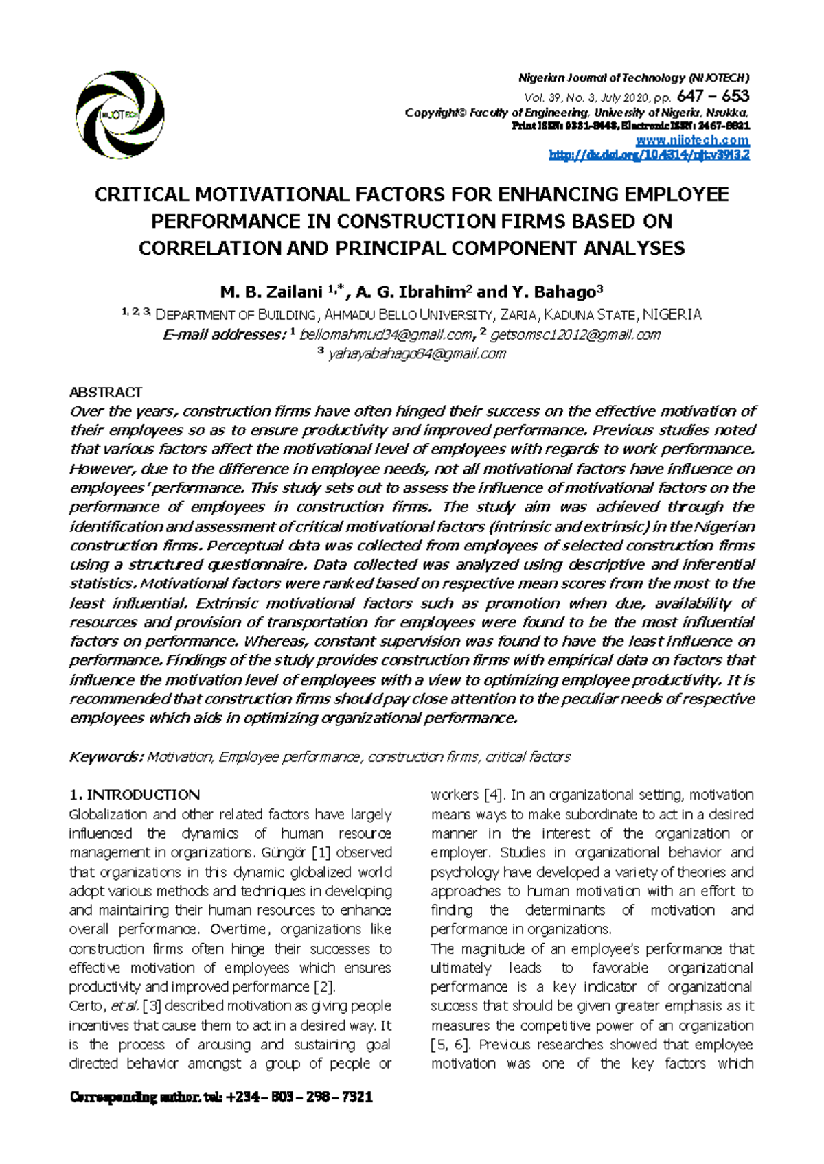 Critical Motivational Factors Enhancing Employee Performance in ...